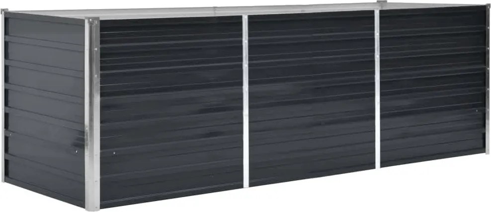 vidaXL Vyvýšený záhon 240 x 80 x 77 cm pozinkovaná ocel [45726] Barva: antracitová