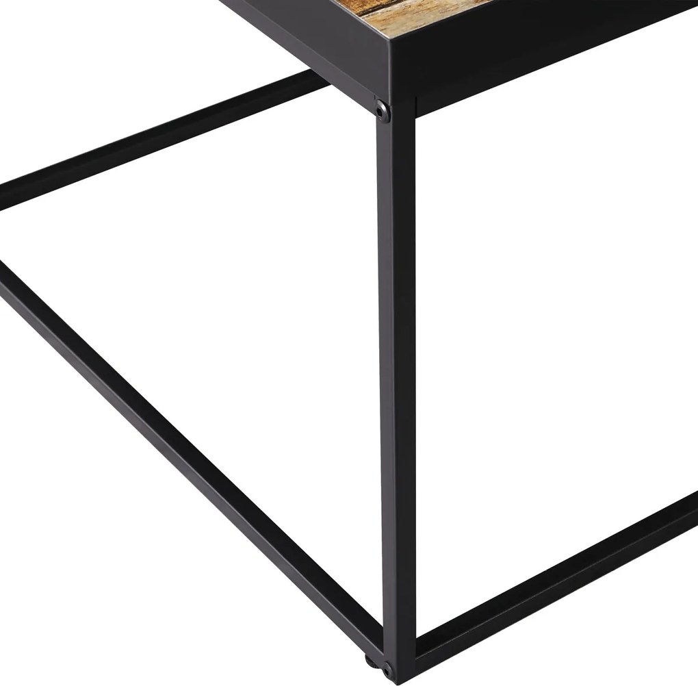 Autronic Konferenční stolek CT-V2004 40x40 cm Odstín: Staré dřevo
