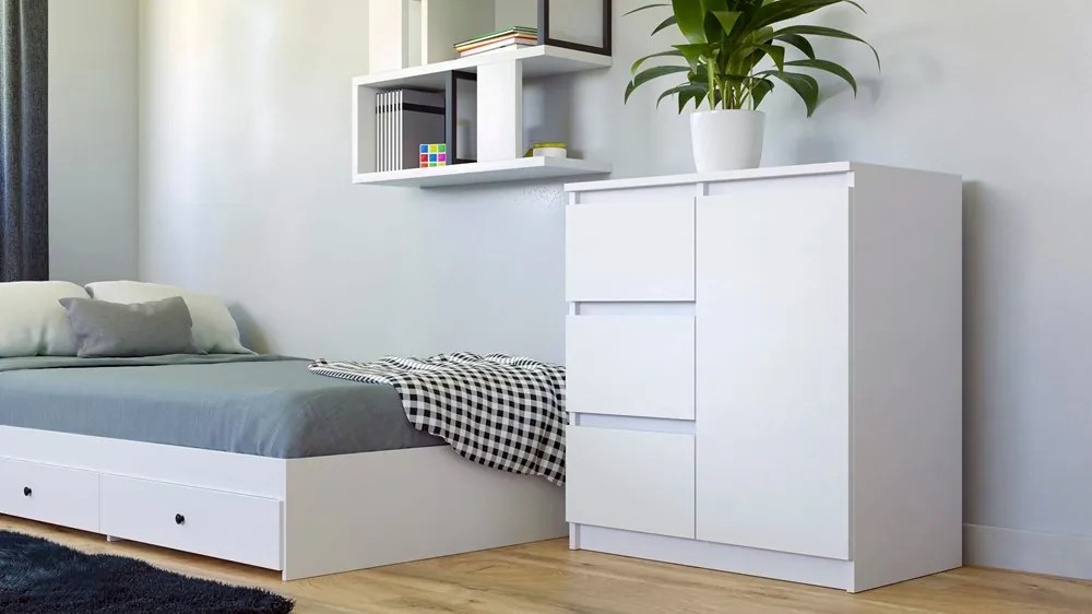 Komoda MALAGA 1D3S Bílá