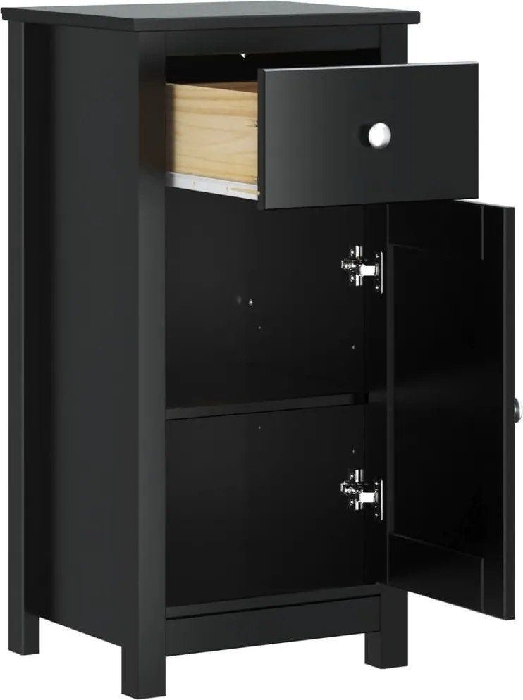 vidaXL Koupelnová skříňka BERG 40x34x80 cm masivní borové dřevo [358541] Barva: Černá