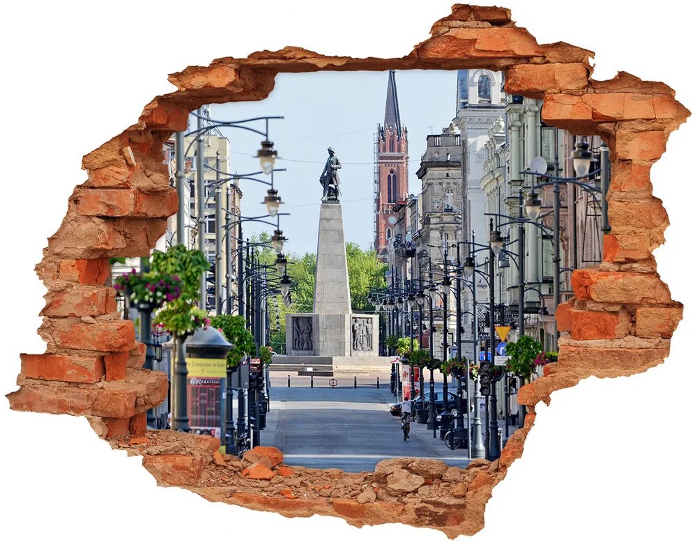 Wallmuralia Fototapeta díra na zeď 3D Lodž Polsko 90x70 cm