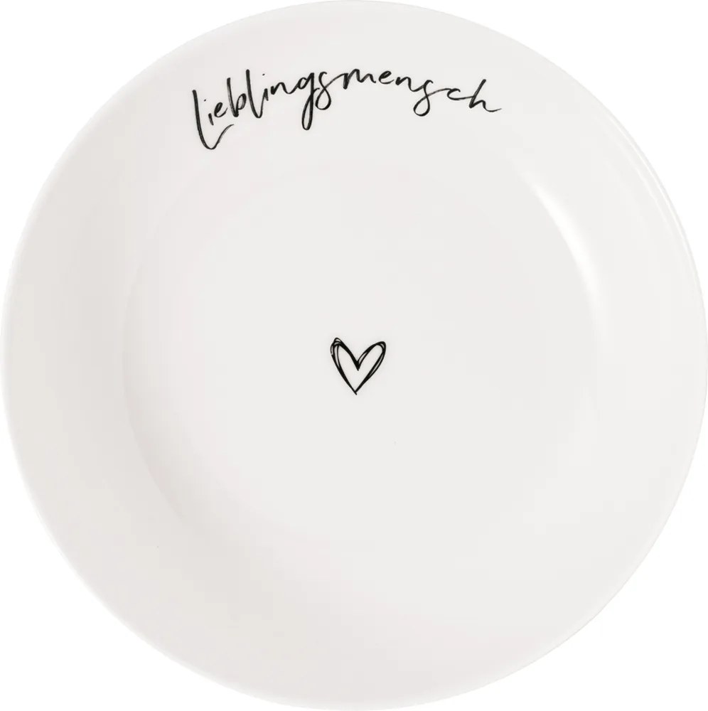Villeroy&Boch Villeroy & Boch Statement mělká miska Lieblingsmensch, 18,7 cm, 370 ml
