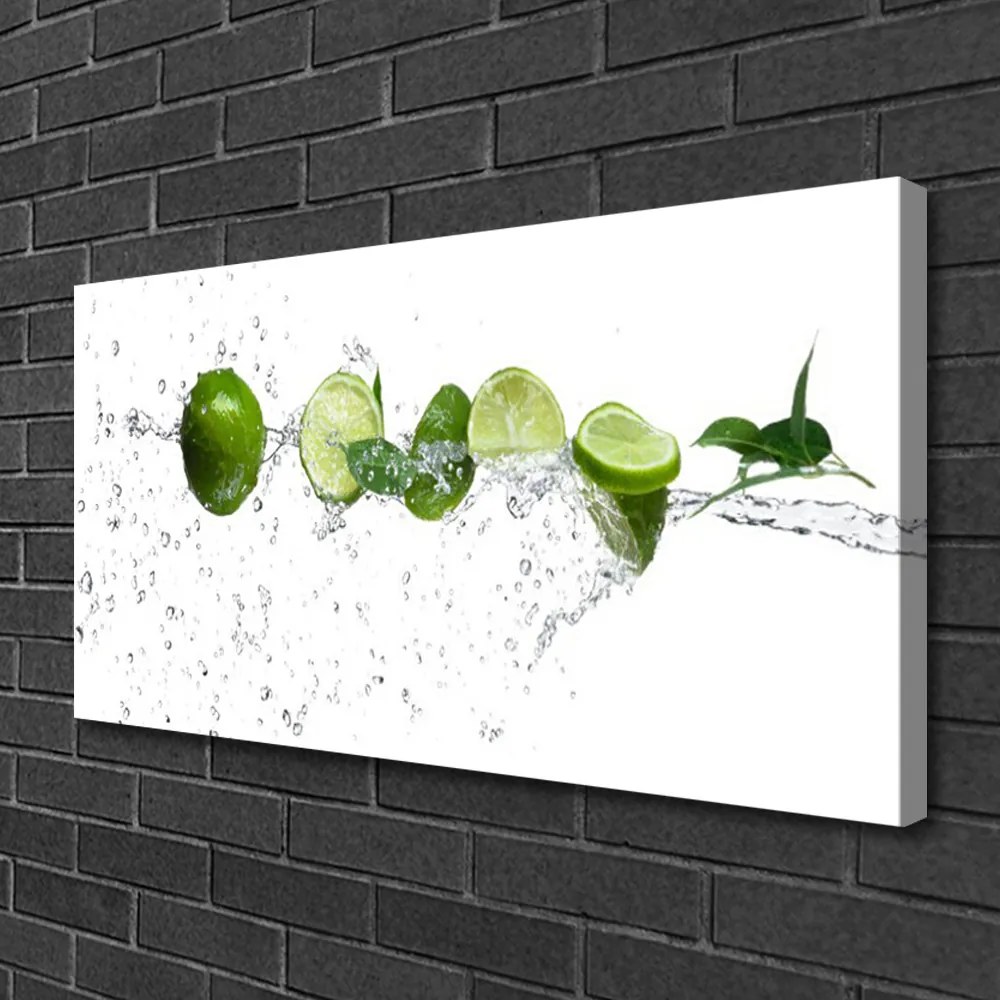Obraz na plátně Limetka Voda Kuchyně 120x60 cm