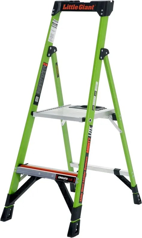 Little Giant MightyLite – lehké sklolaminátové schůdky s plošinou, M4–M8 Model: 4, počet schodů/výška plošiny: 2 / 56 cm