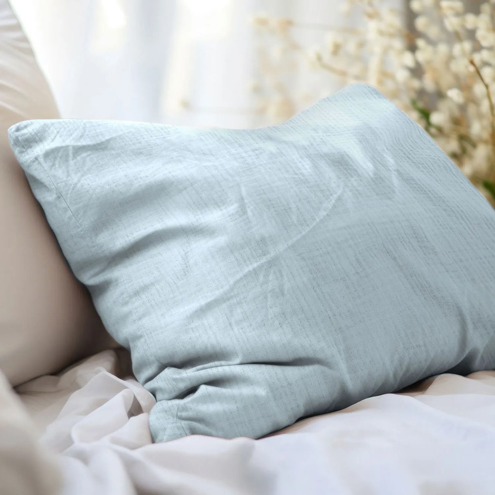 Mušelínový povlak na polštářek Baby blue Velikost: atypický 50 x 70