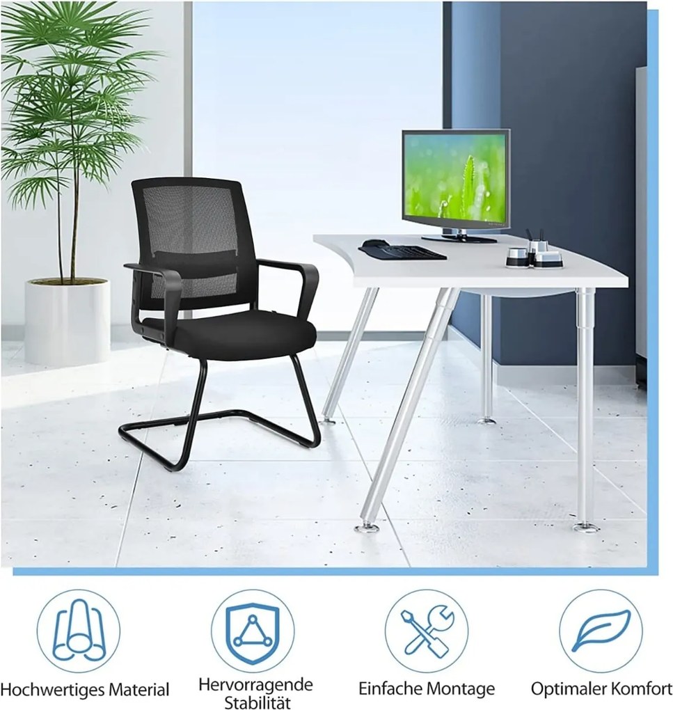 Costway Kancelářská židle net s opěradlem pojme až 136 kg – 60 × 54,5 × 94 cm