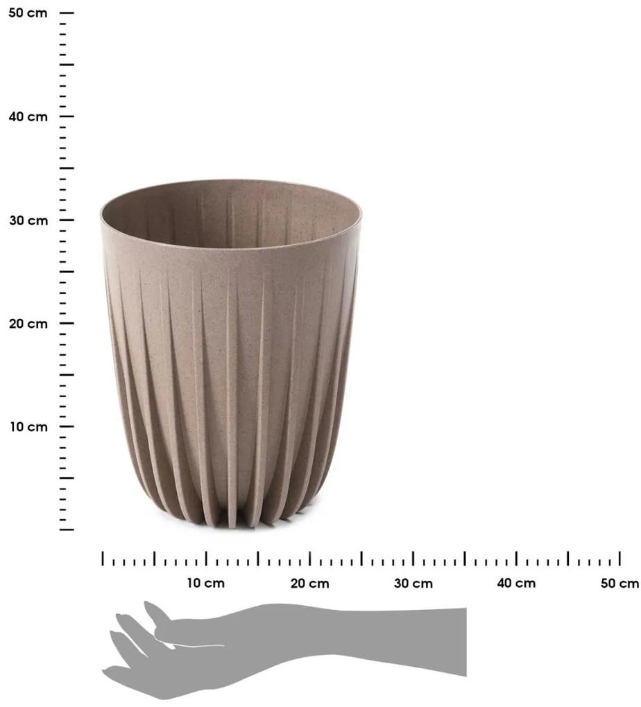 Květináč STRIPPED ECO VI 25 cm latte