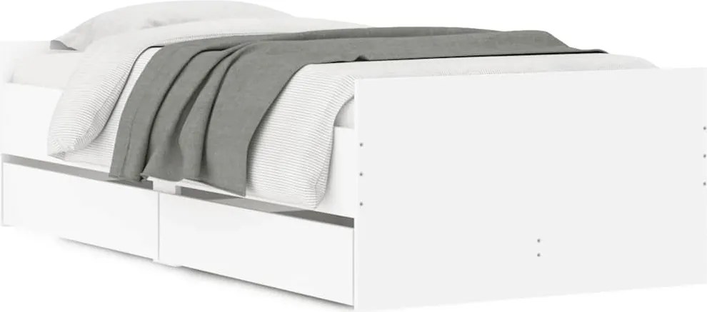 Rám postele se zásuvkami bílý 90 x 200 cm 3207371