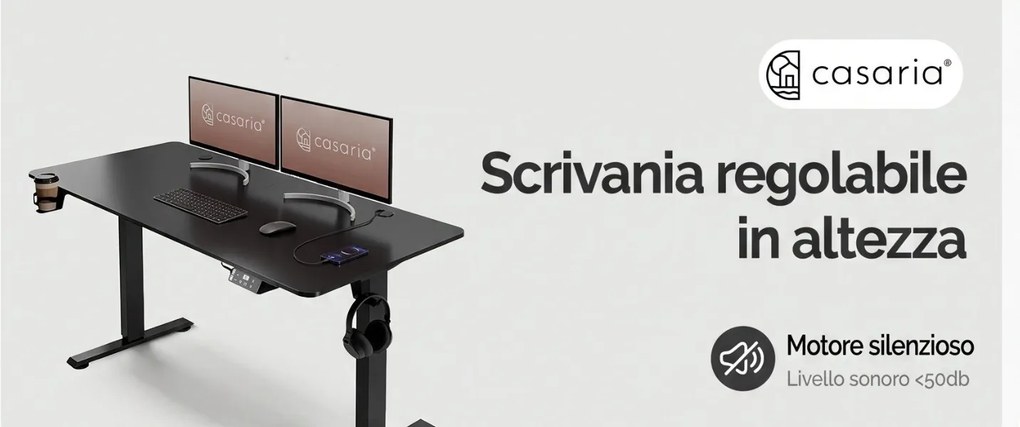 Deuba Elektrický Psací stůl L černá