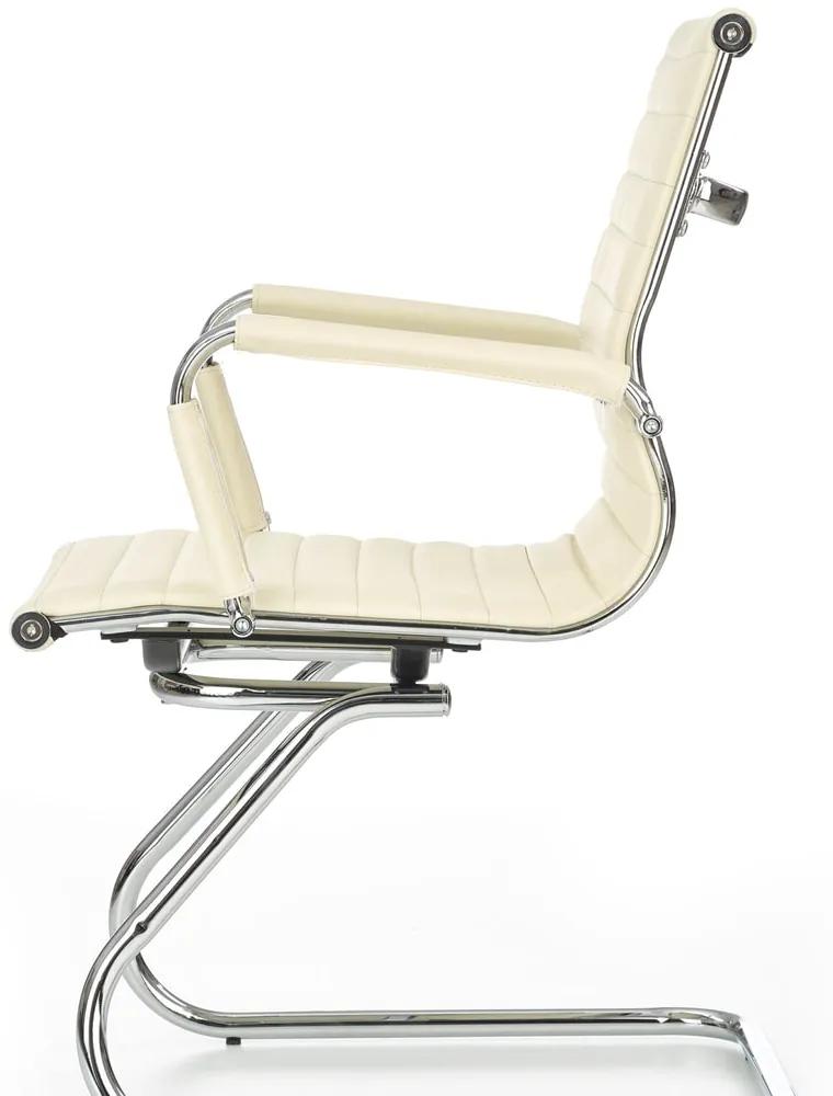 Halmar Konferenční židle Prestige Skid, krémová