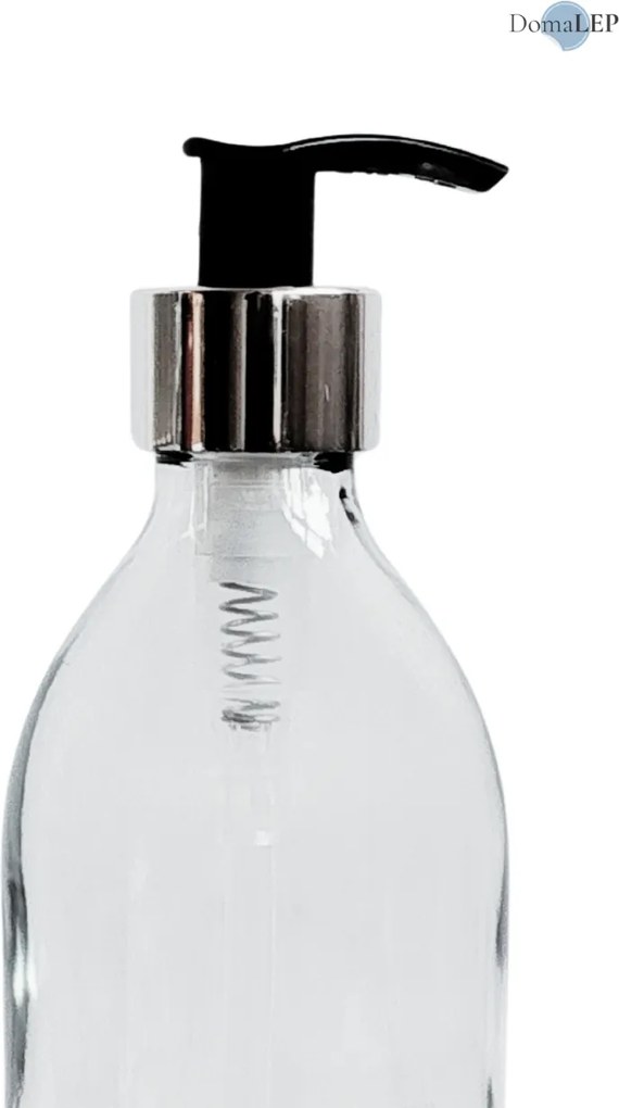 Dávkovač mýdla STELLA 330 ml s černo-stříbrným dávkovačem