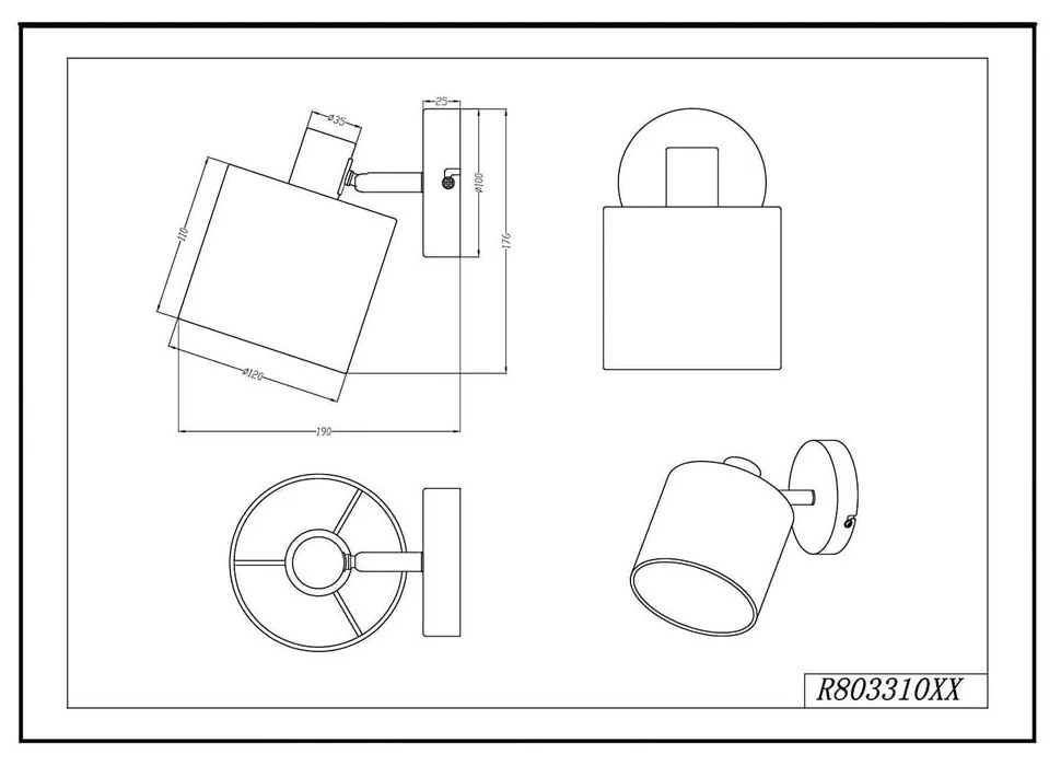Bílé nástěnné svítidlo Trio Spot Tommy