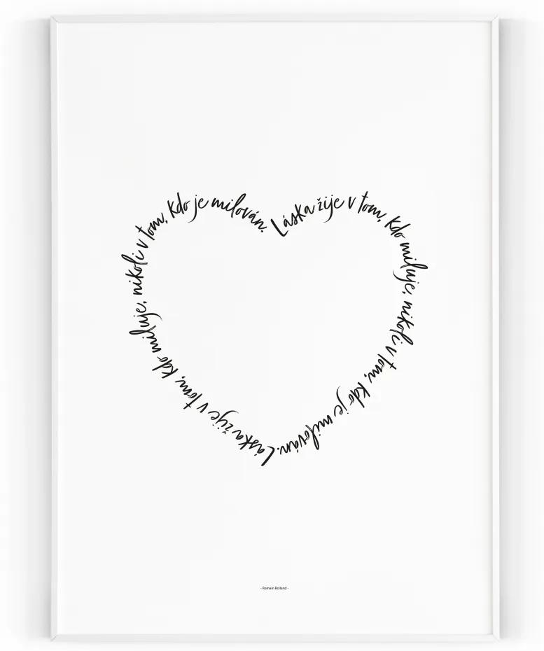 Plakát / Obraz Srdce Pololesklý saténový papír 210 g/m² A4 - 21 x 29,7 cm