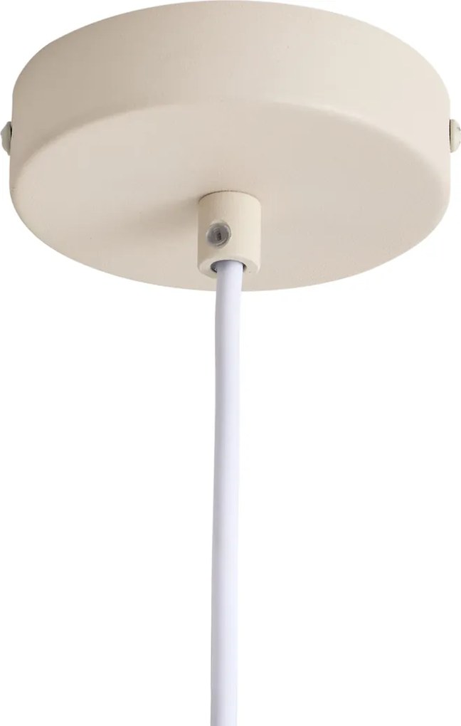 Skandinávská závěsná lampa béžová s opálovým sklem - Polly