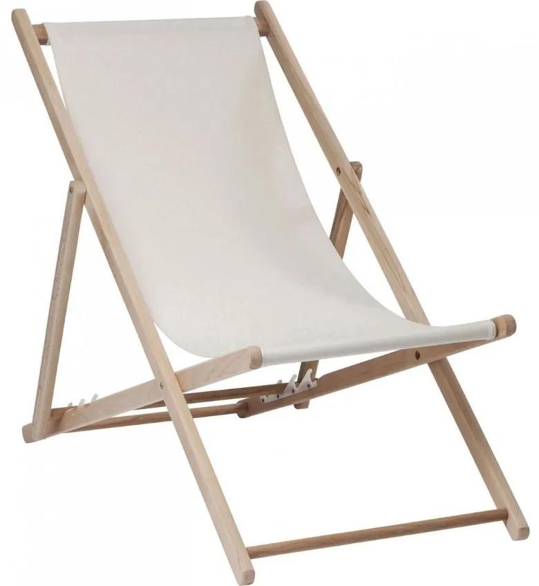 OnaDnes -20% Kare Design Bukové zahradní lehátko Bright Summer s béžovým sedákem