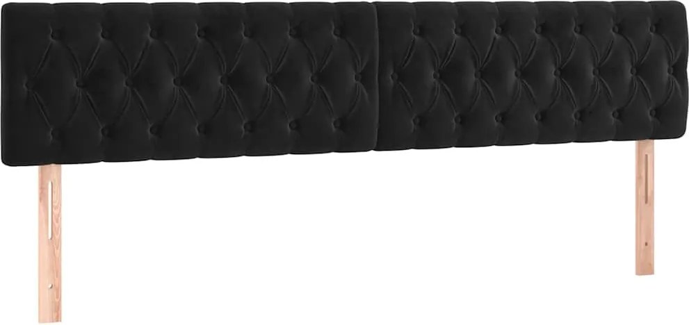 Box spring postel s matrací černá 180x200 cm samet 3127687
