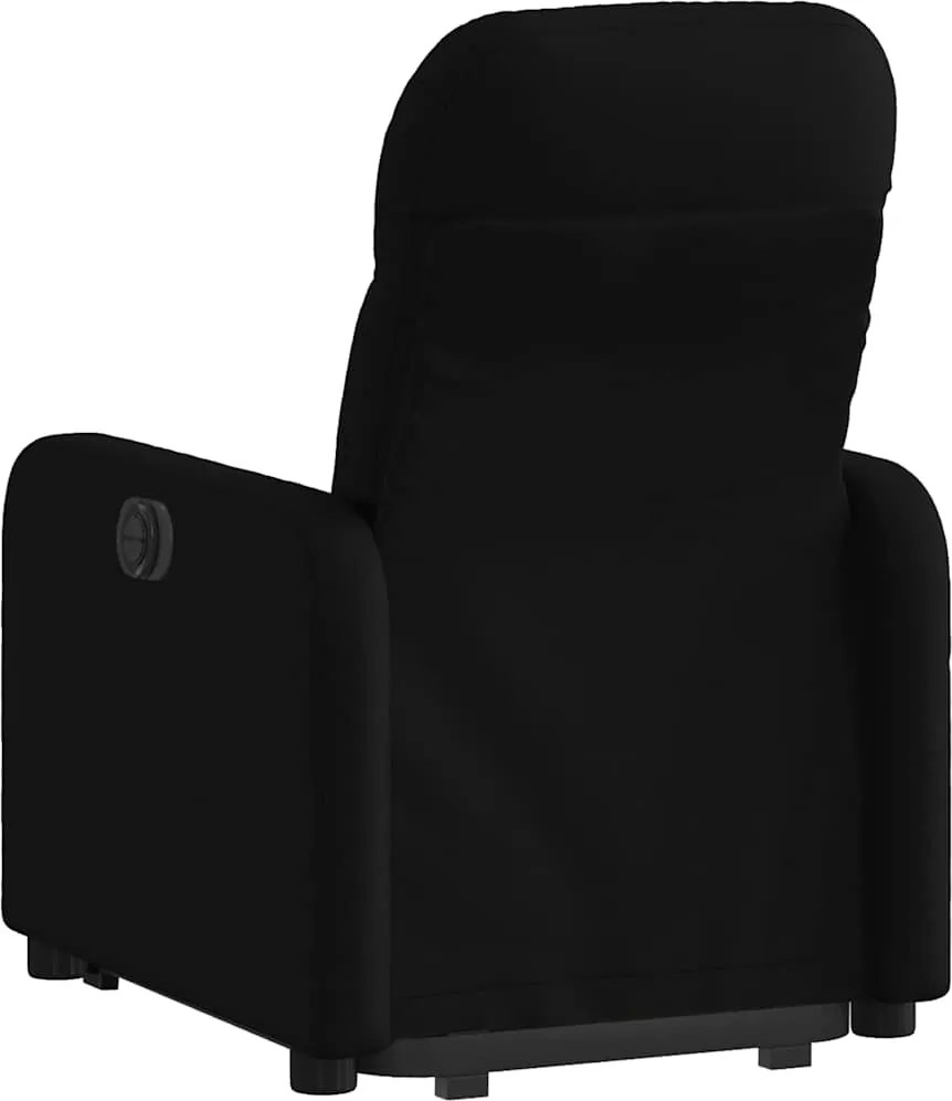 Zvedací polohovací křeslo černé textil 3206797