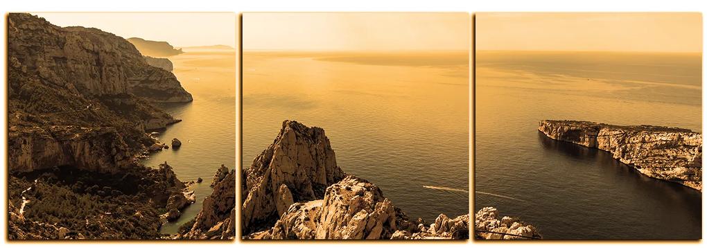 Obraz na plátně - Majestátní krajina s klidným mořem - panoráma 5233FB (120x40 cm)