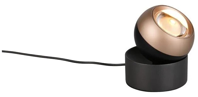 Černá/v bronzové barvě LED stolní lampa (výška 14 cm) Orbit – Trio Select