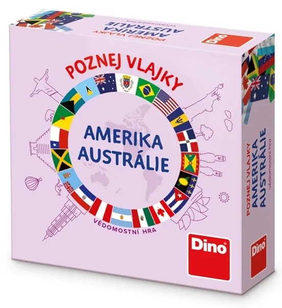 Dino Cestovní hra Poznej vlajky - Amerika a Austrálie