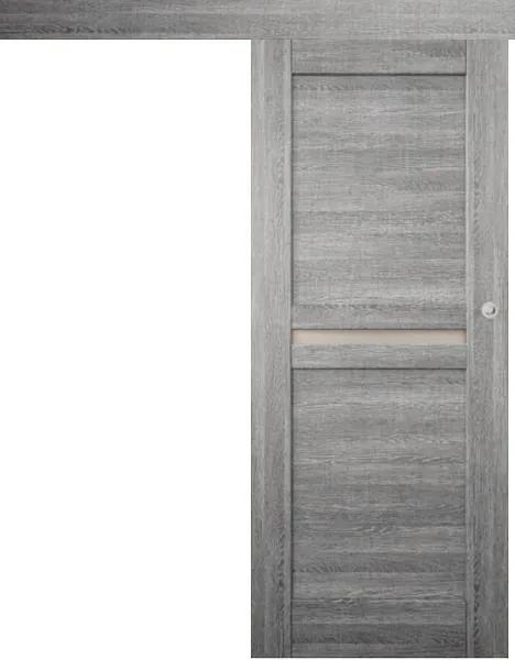 posuvné interiérové dveře na stěnu vasco doors MADERA model 2 Průchozí rozměr: 70 x 197 cm, Orientace dveří: Levé dveře, Dekor: Dub přírodní