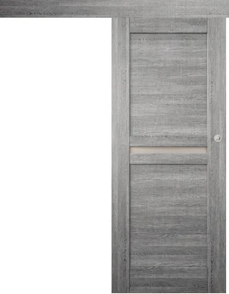 posuvné interiérové dveře na stěnu vasco doors MADERA model 2 Průchozí rozměr: 70 x 197 cm, Orientace dveří: Levé dveře, Dekor: Dub rustikální
