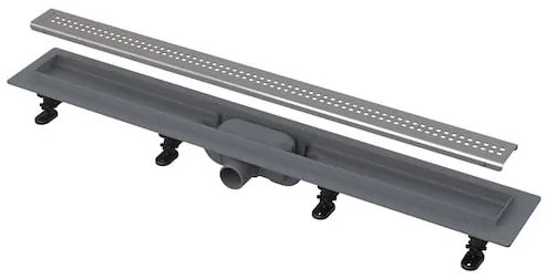 Sprchový žlab Alca 75 cm plast šedá mat čtverečky APZ9-750M