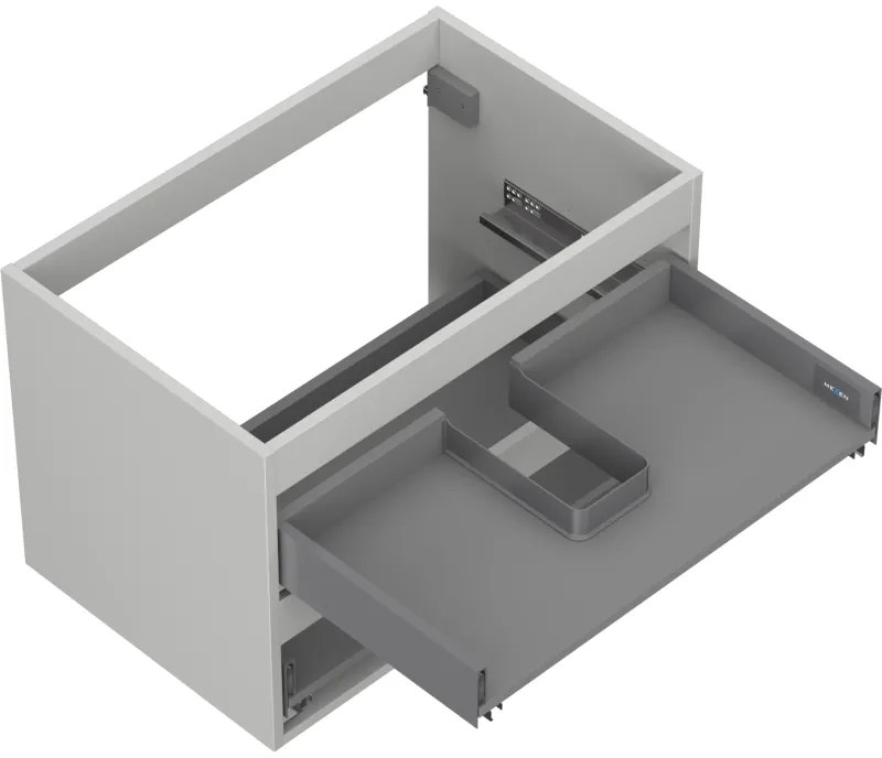 Mexen Box-A, závěsná skříňka 70 cm, 2 zásuvky, matná šedá, 91AX0-0700-470-2-62