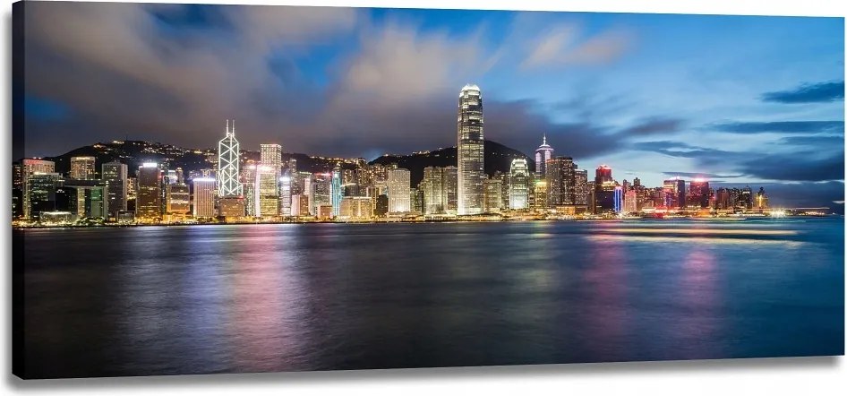 Led Obraz 120x60 Město Hongkong Pilot
