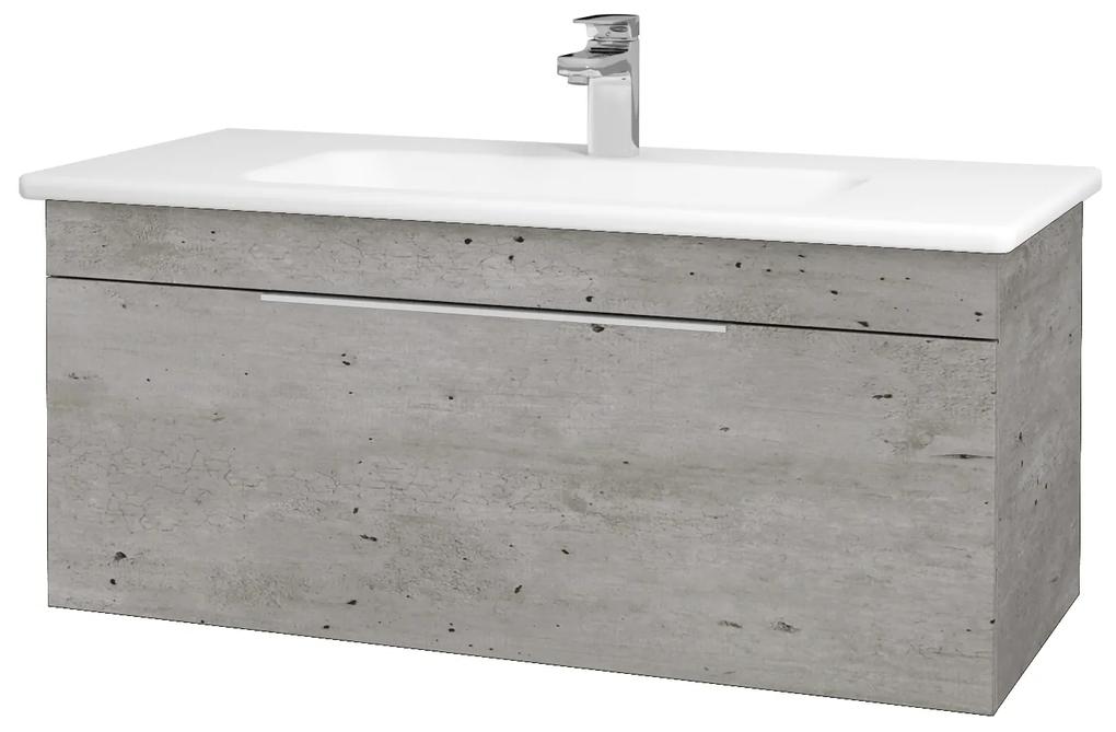 Dřevojas Koupelnová skříň ASTON SZZ 100 Varianta: N01 Bílá lesk / Úchytka T01 / D05 Oregon