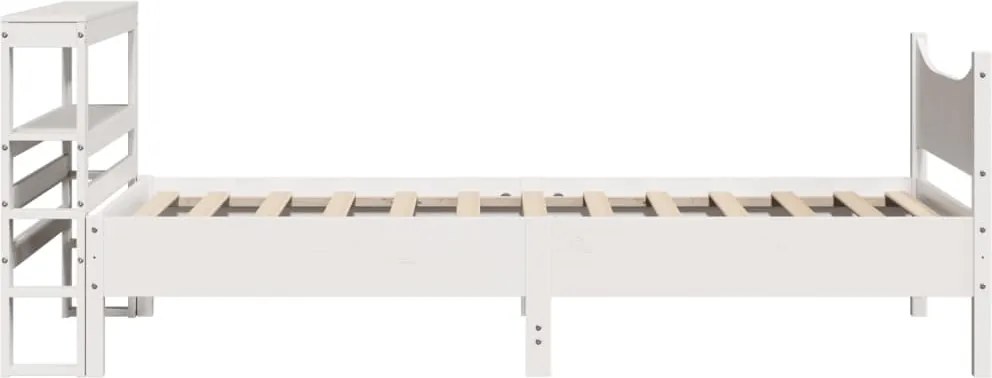 Rám postele s čelem bílý 75 x 190 cm masivní borovice 3306328