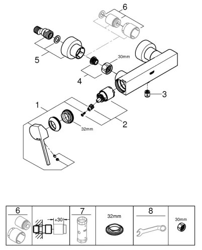 GROHE 33577003 - Sprchová baterie PLUS DN 15 lesklý chrom