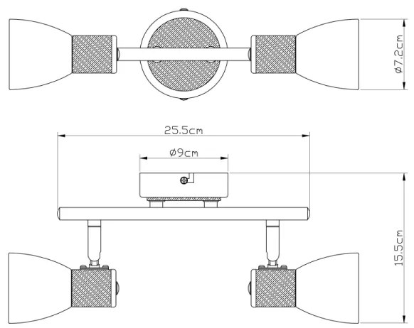 Globo 54352-2 - Bodové svítidlo GYLFI 2xE14/40W/230V