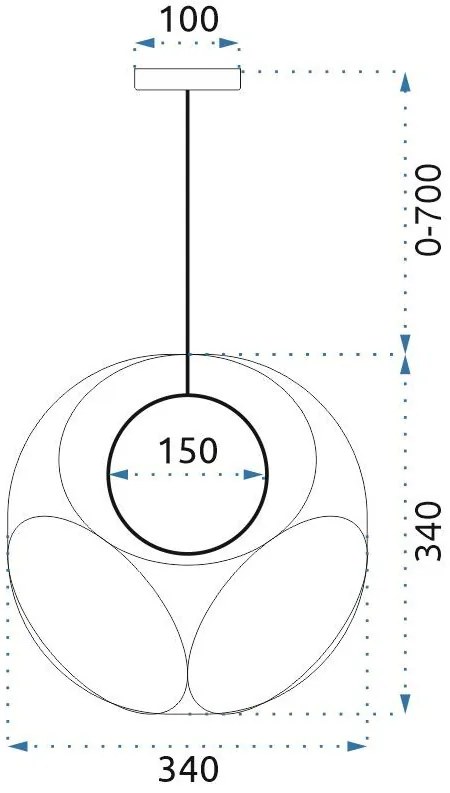 Toolight, stropní svítidlo 1xE27 APP1019-1CP, černá-bílá, OSW-07558