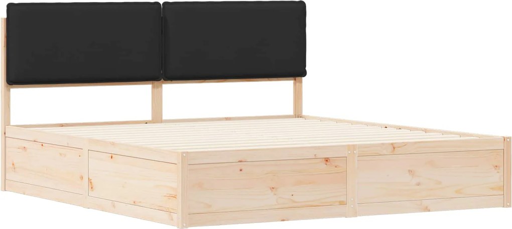 Rám postele s čalouněným čelem s čelo Černá 200 x 200 cm 3398106