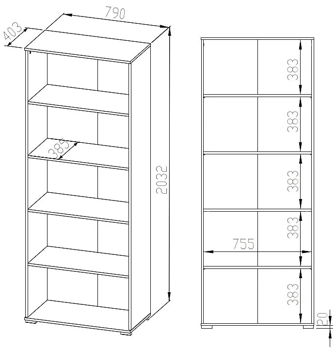 Casarredo Regál POPPY dub sonoma