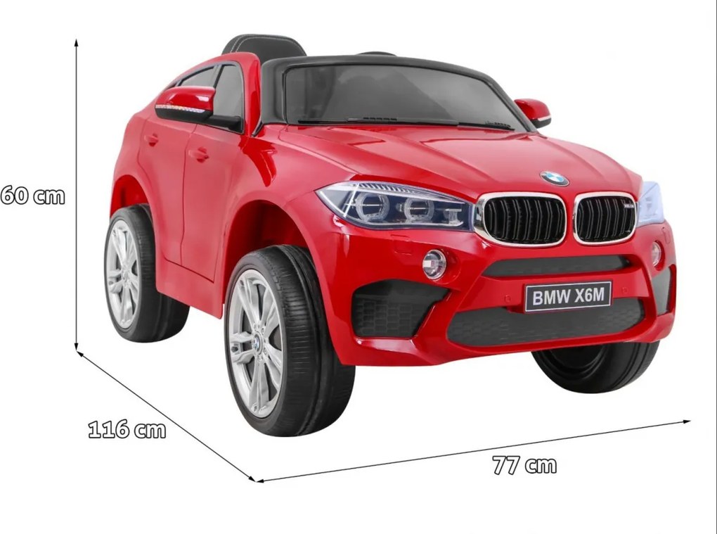 Ramiz Dětské elektrické autíčko BMW X6M lakované - červené SUV + dálkové ovládání