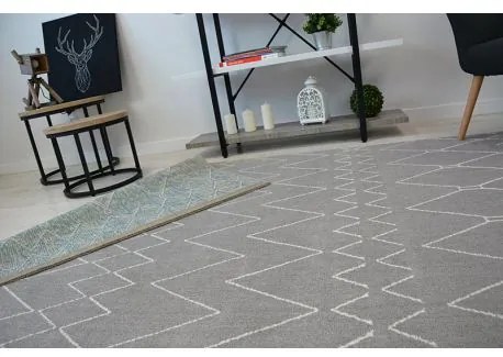 koberec SENSE Micro 81249 CIKCAK ETHNO stříbrný/bílá velikost 120x170 cm | krásné koberce cz
