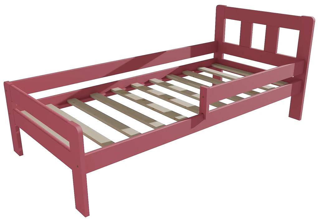 Vomaks Dětská postel se zábranou VMK010C KIDS Rozměr: 80 x 200 cm, Barva: barva růžová