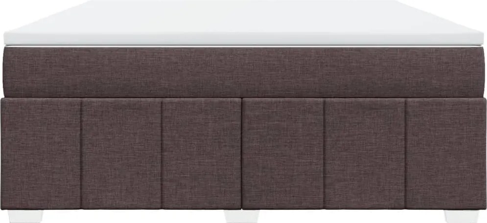 Box spring postel s matrací tmavě hnědá 180x200 cm textil 3285494