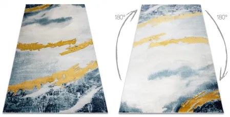 koberec EMERALD výhradní 1023 glamour, stylový abstrakce modrý / zlato velikost 120x170 cm | krásné koberce cz