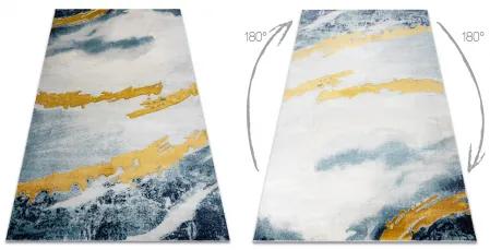 koberec EMERALD výhradní 1023 glamour, stylový abstrakce modrý / zlato velikost 200x290 cm | krásné koberce cz