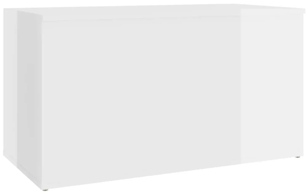 Úložná truhla bílá vysoký lesk 84 x 42 x 46 cm kompozitní dřevo - Default Title