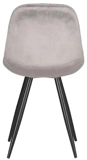 LABEL51 Sametová jídelní židle CAPRI šedá Color: Grey FF-45.031