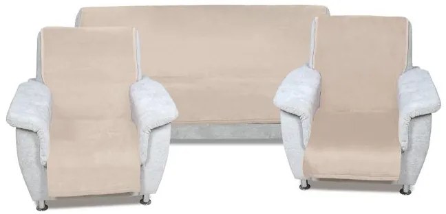 Bellatex Souprava Korall micro 3+1+1 1ks 150x200, 2ks 65x150 cm Béžová