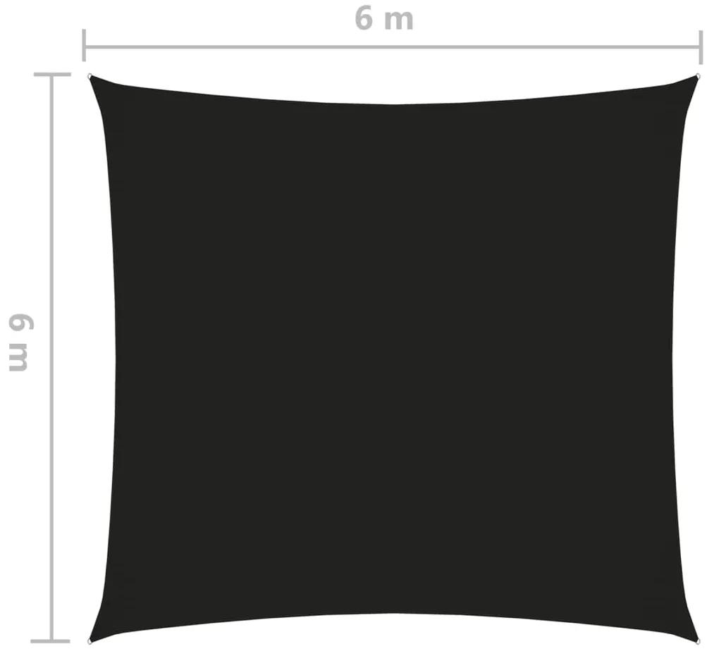 Stínící plachta oxfordská látka čtvercová 6 x 6 m černá,  135747