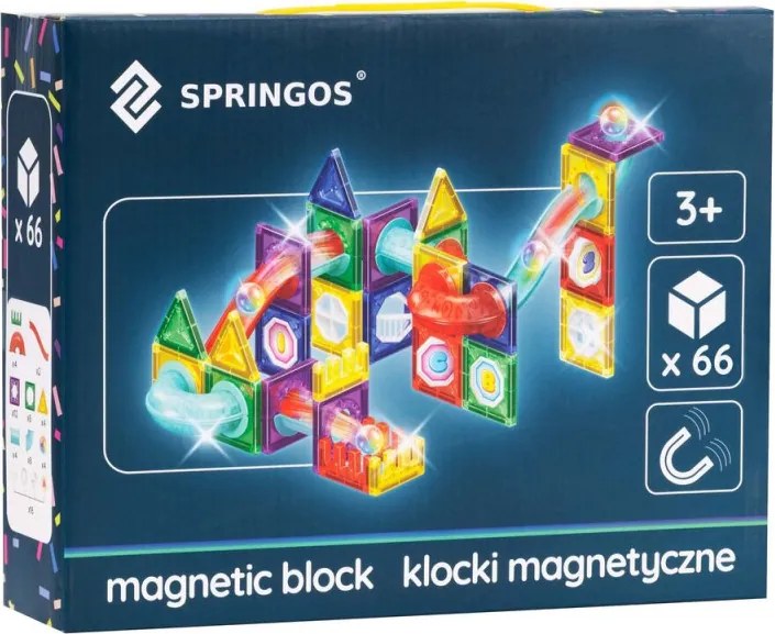 Magnetická stavebnice 66 dílů SPRINGOS KG0063
