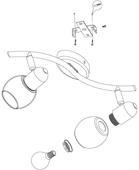 Eglo 98625 - Bodové svítidlo POLLICA 2xE14/28W/230V