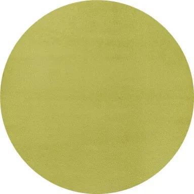 Hanse Home Collection koberce Světle zelený kulatý Koberec Fancy 103009 Grün kruh ROZMĚR: 133x133 (průměr) kruh