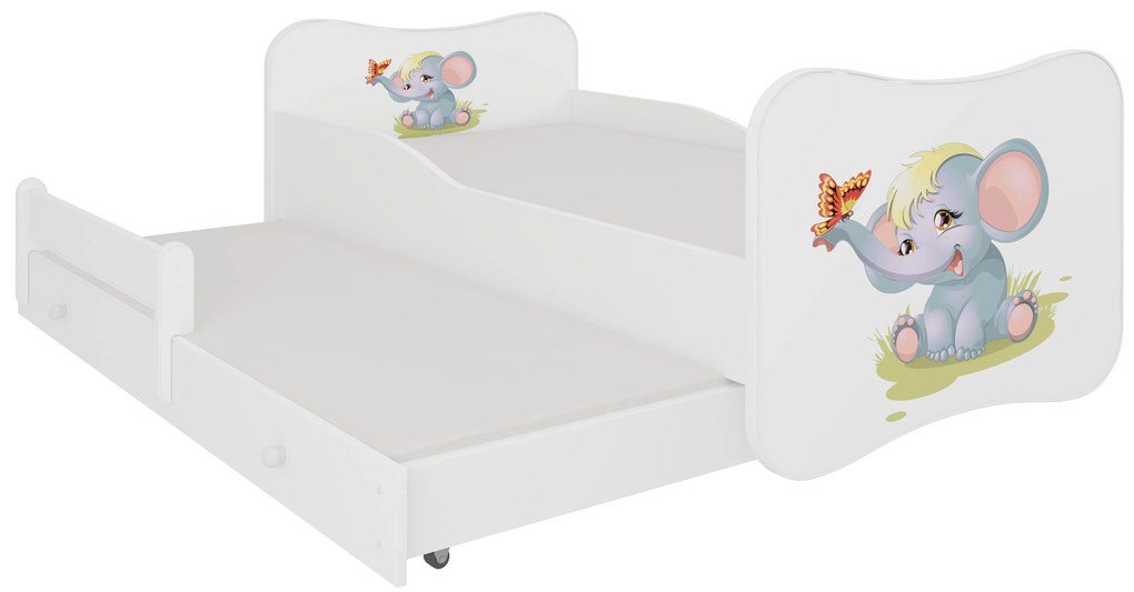 Dětská postel s matracemi GONZALO II 160x80 Motiv: MOŘSKÁ PANNA S HVĚZDOU